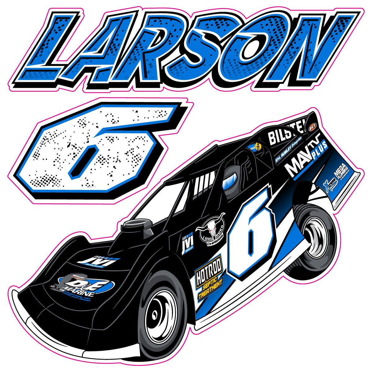 6 Late Model Kids Decal Design One - Shop Kyle Larson